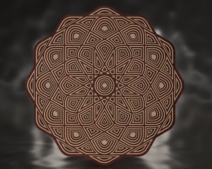 Layered Art Laser Cut File, Multilayer SVG Vector Drawing, 10 Layer ...