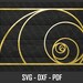 Fibonacci Sequence Vector Design, Golden Ratio Pattern Laser Cut DXF ...