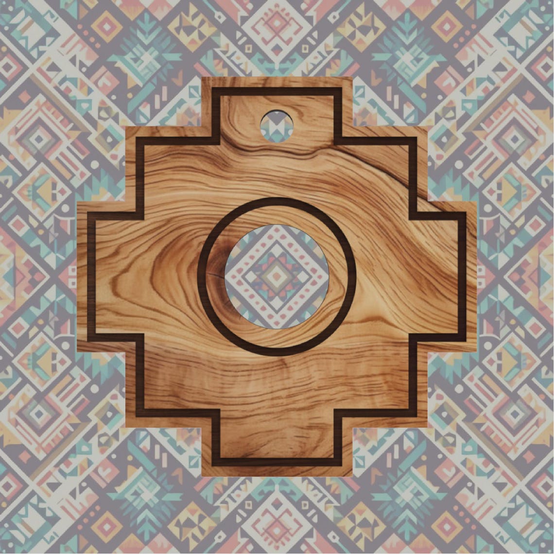 Chakana Pendant Laser Cut File, Peruvian Inca SVG Vector Drawing ...