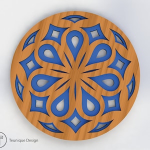 Coasters Laser Cut Files - Set of 4 Mandala Design Coasters DXF PDF SVG ...