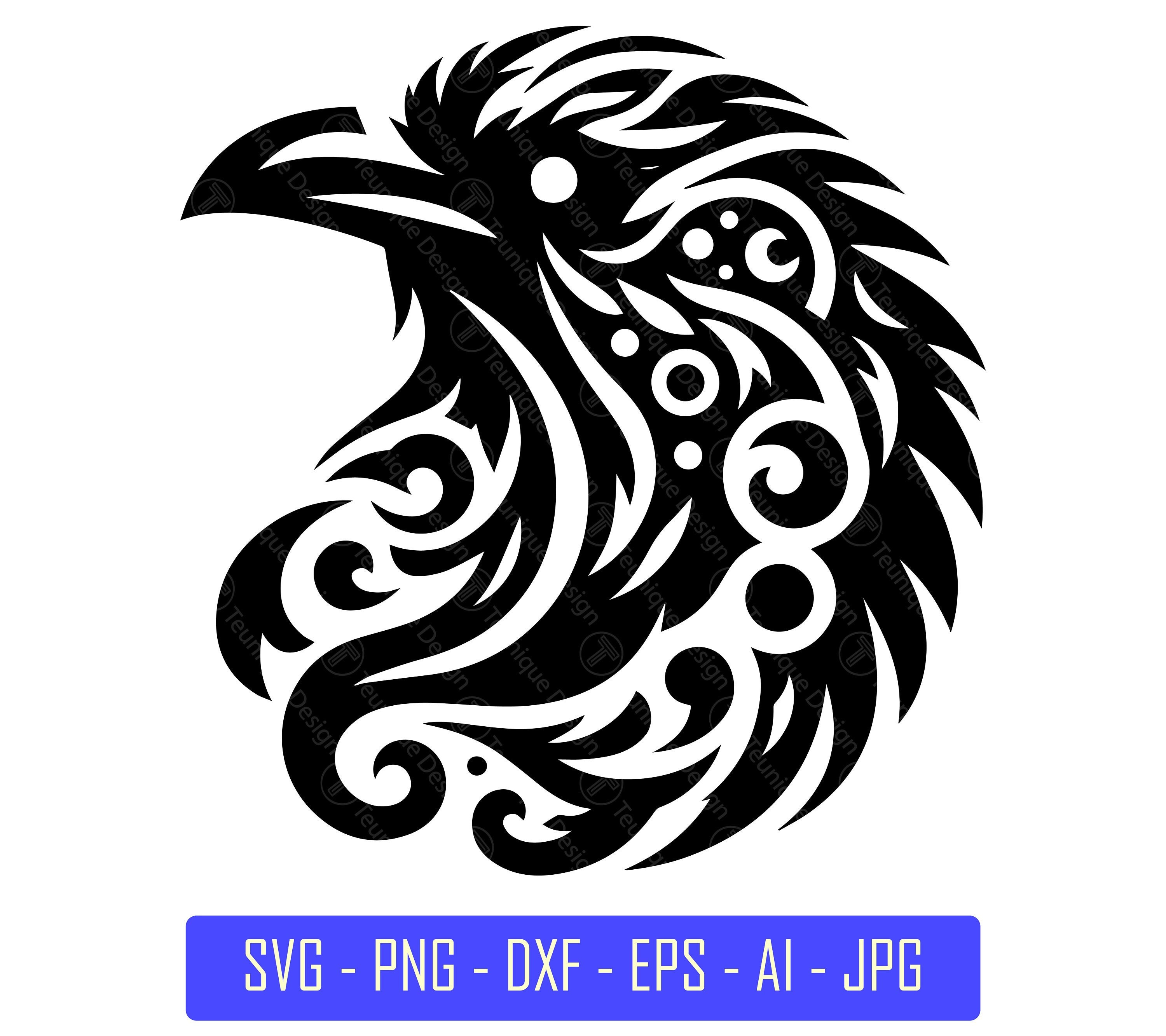 Raven Crow Cut Files for Cricut, Laser SVG Bird Design, T-shirt ...