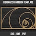 Fibonacci Sequence Vector Design, Golden Ratio Pattern Laser Cut DXF ...