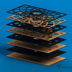 Layered Torus Wall Art Laser Cut File, Multilayer SVG Vector Drawing, 8 ...