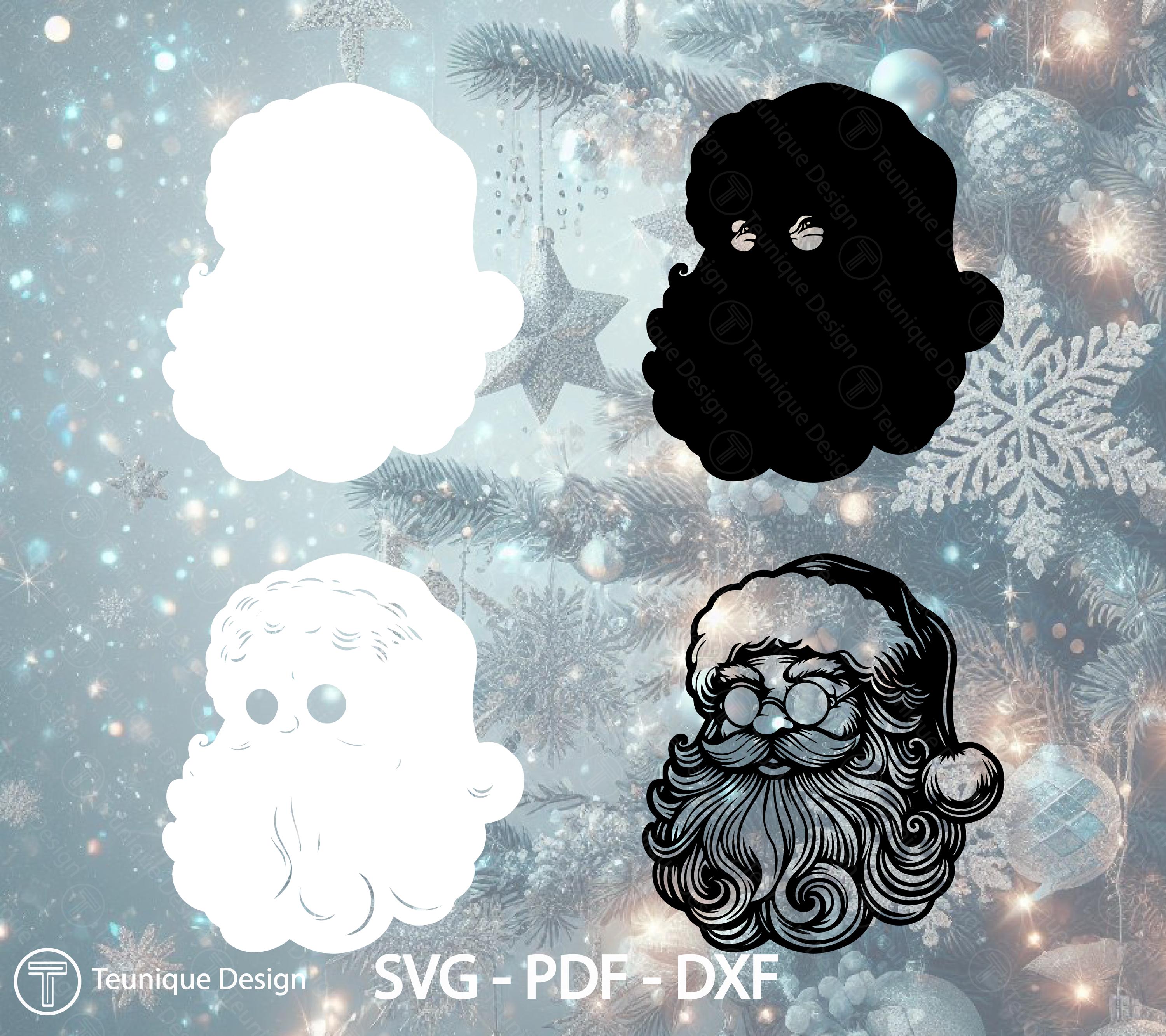 Multi Layer Santa, 4 Layers Santa SVG PDF DXF Laser Cutting Files ...