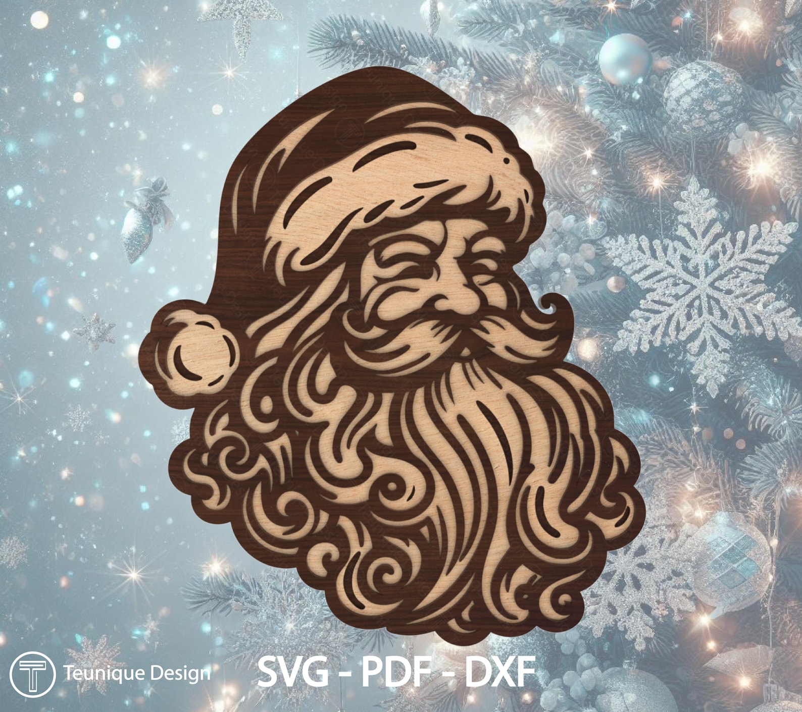 Multi Layer Santa, 3 Layers Santa SVG PDF DXF Laser Cutting Files ...