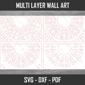 Multi Layer Wall Art Laser Cut Files, 12 Layer Mandala Design, SVG, DXF ...