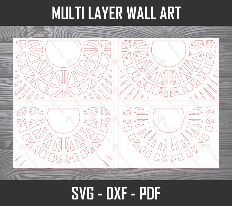 Multi Layer Wall Art Laser Cut Files, 12 Layer Mandala Design, SVG, DXF ...