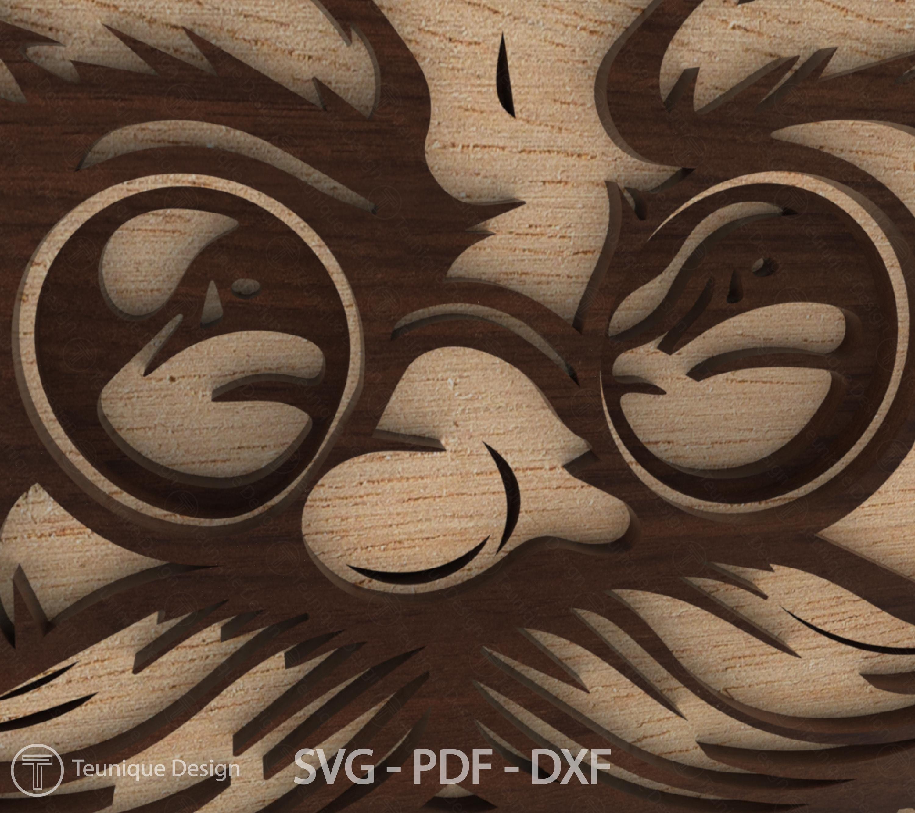 Multi Layer Santa, 4 Layers Santa SVG PDF DXF Laser Cutting Files ...