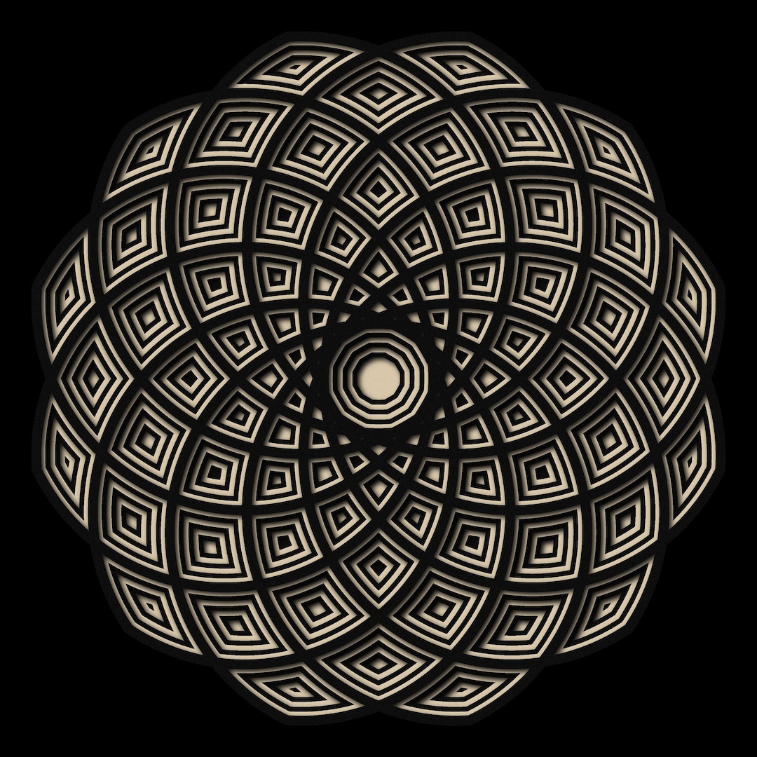 Layered Wall Art Laser Cut File, Multilayer SVG Vector Drawing, 8 Layer ...