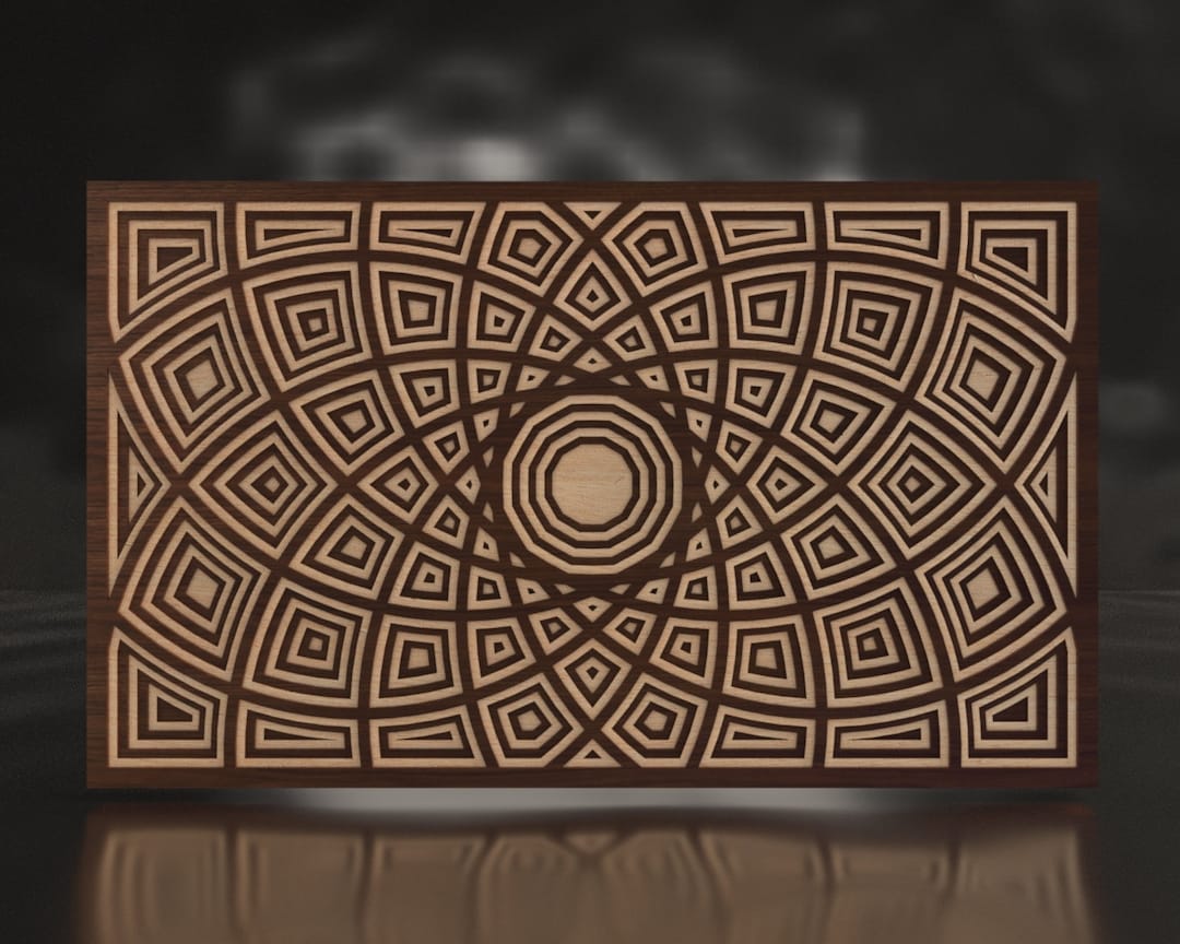 Layered Torus Wall Art Laser Cut File, Multilayer SVG Vector Drawing, 8 ...