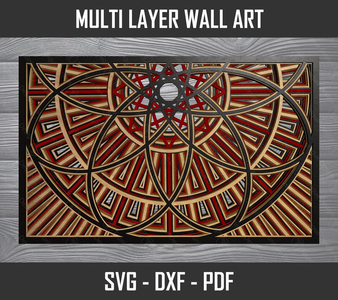 Multi Layer Wall Art Laser Cut Files, 12 Layer Mandala Design, SVG, DXF ...