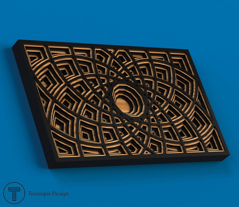 Layered Wall Art Laser Cut File, Multilayer SVG Vector Drawing, 8 Layer ...