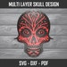 Multi Layer Skull Design, Laser Ready Files for Laser-cutting, Layered ...