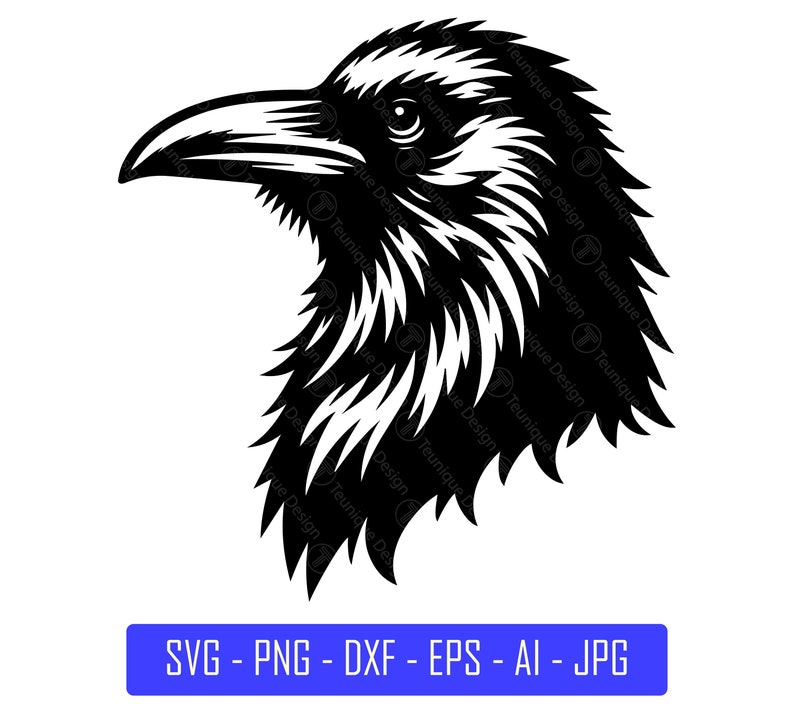 Crow Raven SVG, Cut File for Laser, Cricut T-shirt Design, Sublimation ...