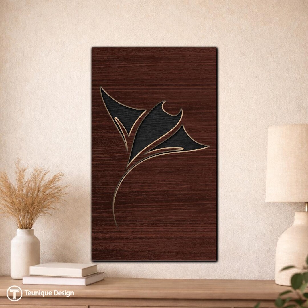 Multilayer Manta Ray SVG PDF DXF – 3 Layer Fishes Design for Laser ...