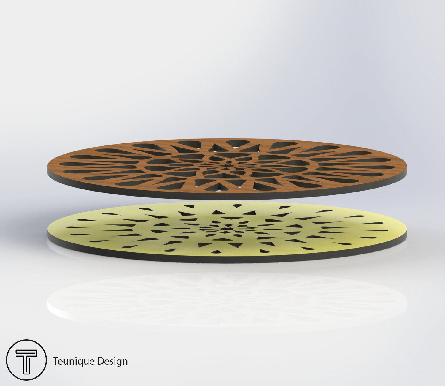 Coasters Laser Cut Files - Set of 4 Mandala Design Coasters DXF PDF SVG ...