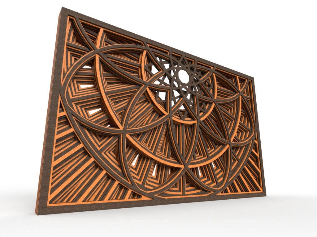 Multi Layer Wall Art Laser Cut Files, 12 Layer Mandala Design, SVG, DXF ...