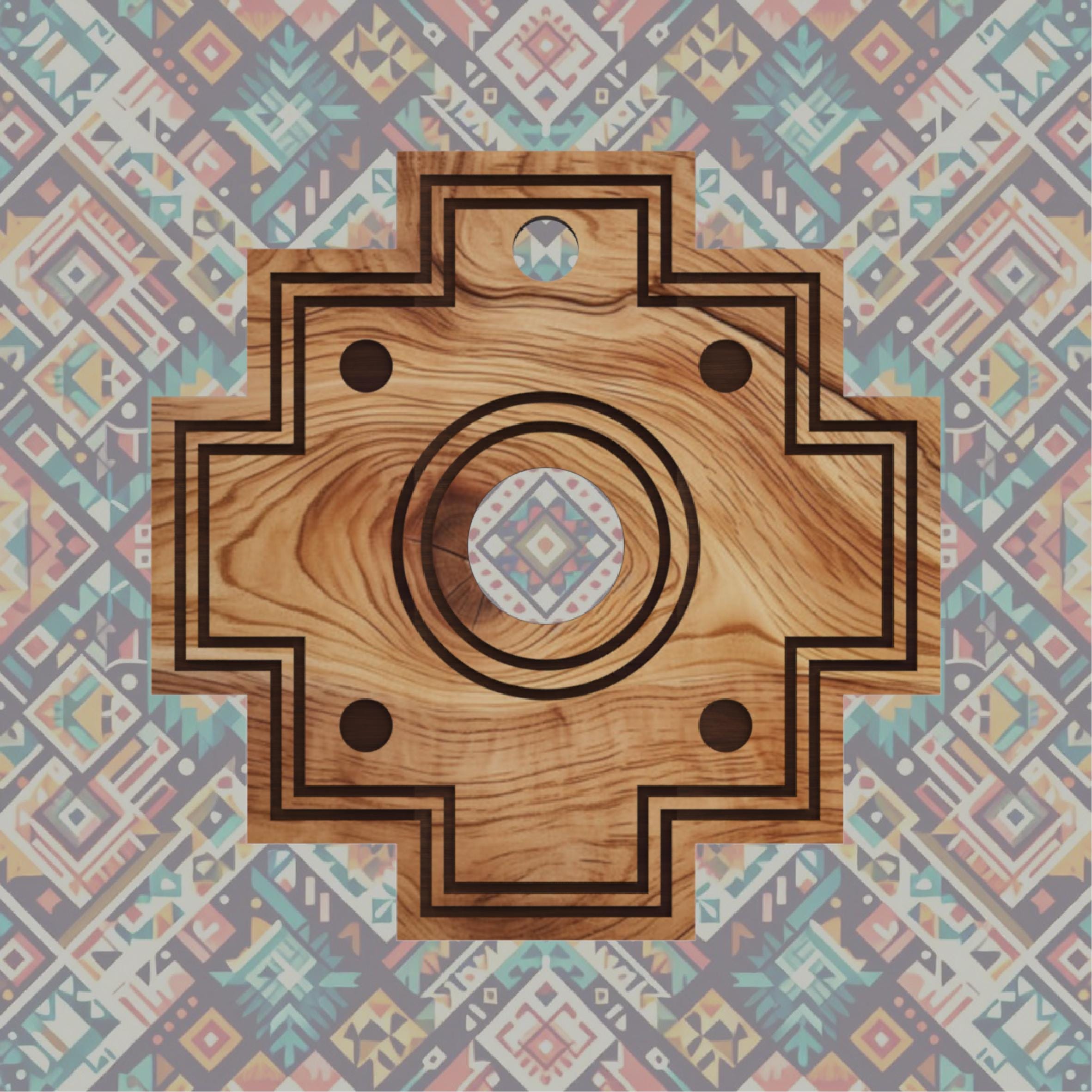 Chakana Pendant Laser Cut File, Peruvian Inca SVG Vector Drawing ...