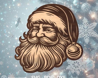 Multi Layer Santa, 4 Layers Santa SVG PDF DXF Laser Cutting Files ...