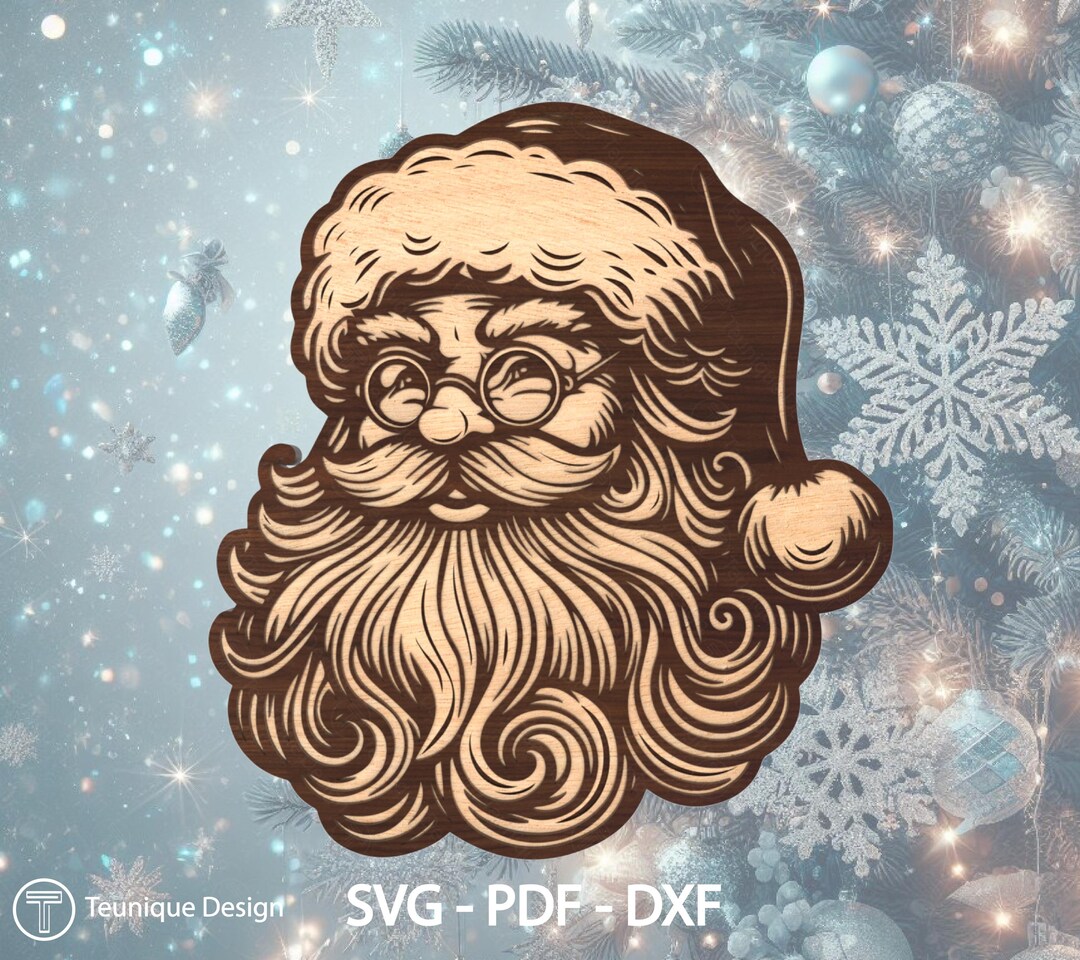 Multi Layer Santa, 4 Layers Santa SVG PDF DXF Laser Cutting Files ...