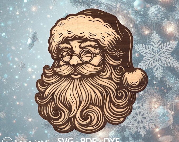 Multi Layer Santa, 4 Layers Santa SVG PDF DXF Laser Cutting Files ...