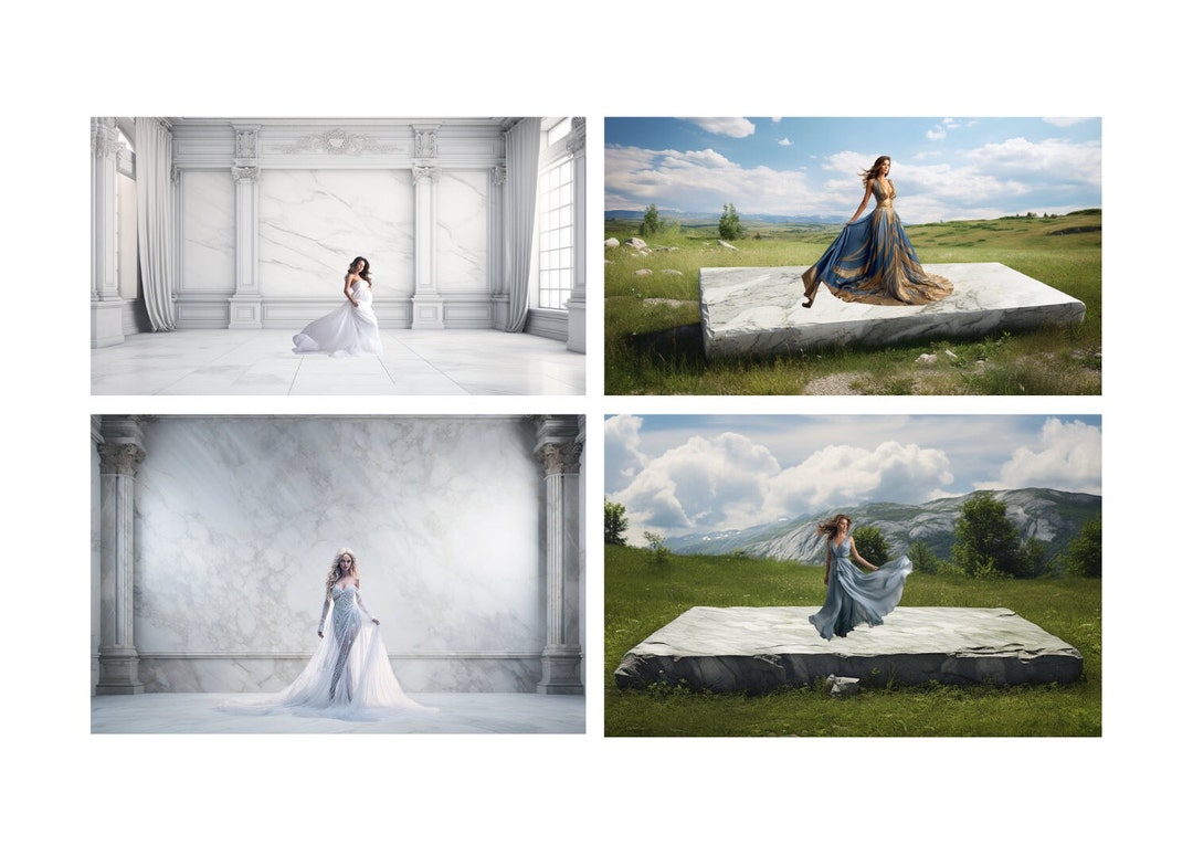 12 Marble Digital Backdrops, Prom Backdrops, Studio Set Backdrops ...