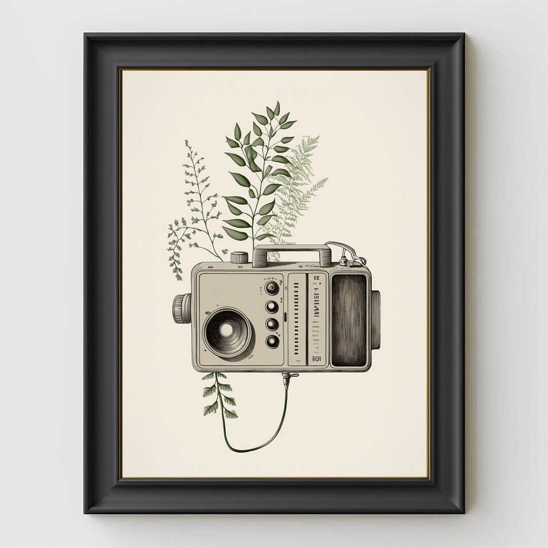 CAMERA Digital Download Artwork - Camcorder, Recorder, Antique, Quirky ...