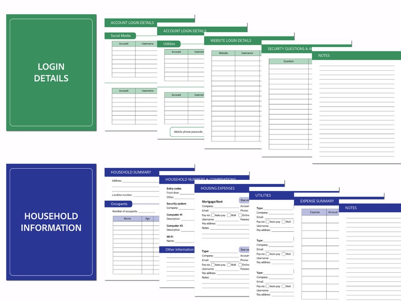 Emergency Binder Emergency Folder 'what If' Binder US Letter & A4 ...