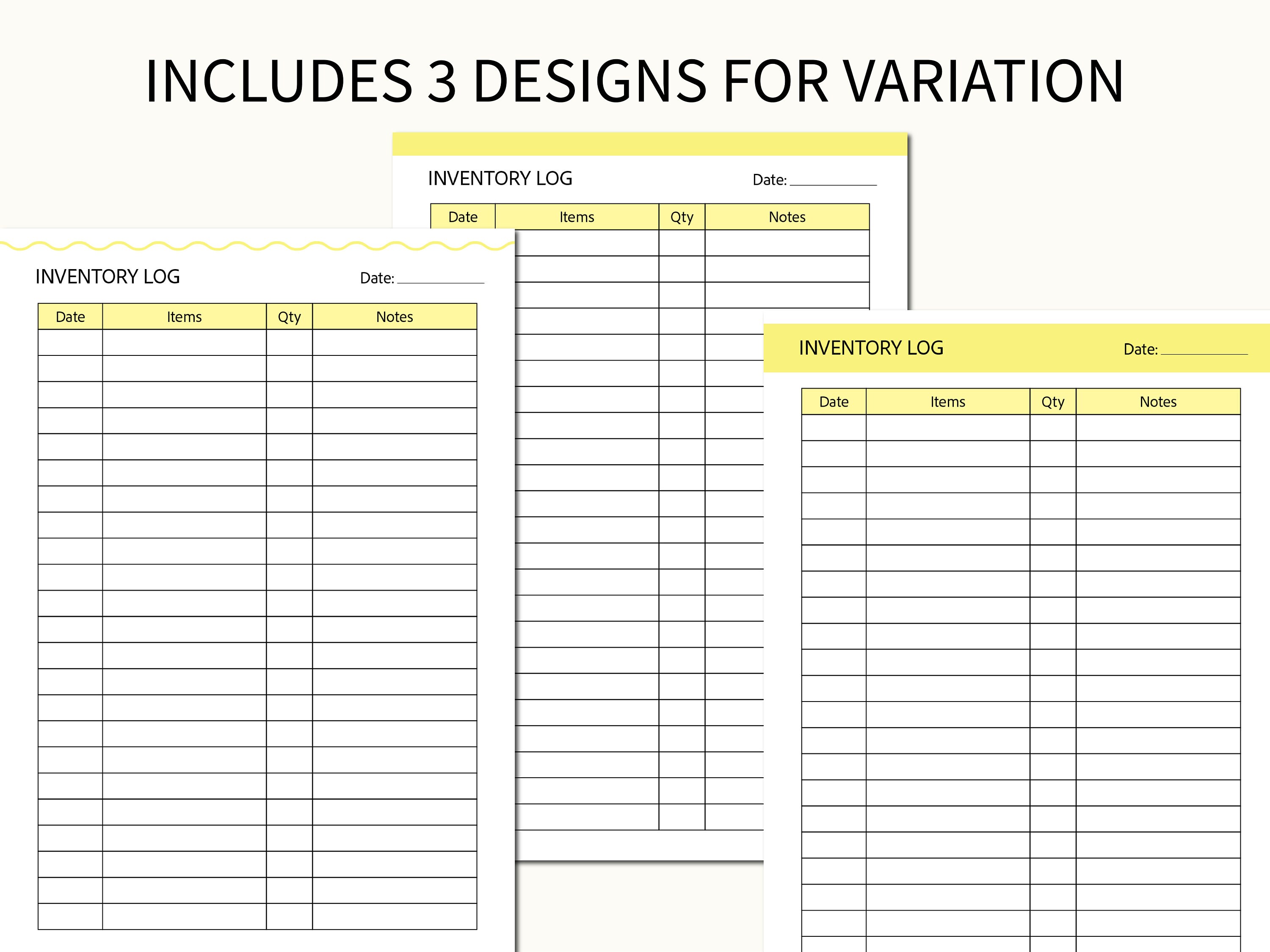 Editable Inventory Tracker - Printable & Fillable | A4 | Inventory ...