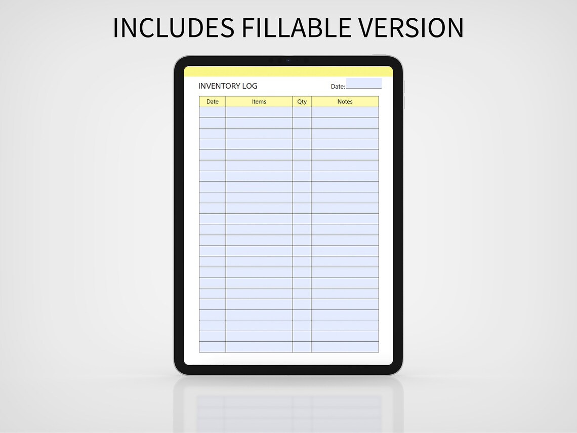 Editable Inventory Tracker - Printable & Fillable | A4 | Inventory ...