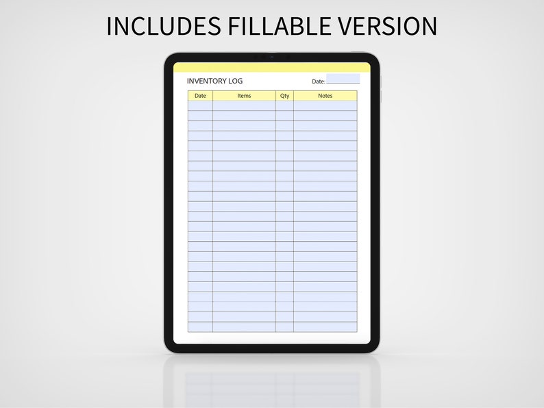 Editable Inventory Tracker - Printable & Fillable | A4 | Inventory ...