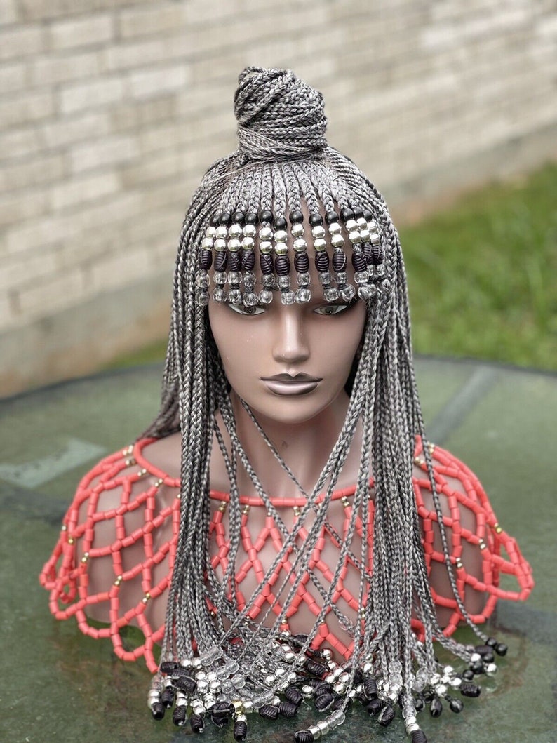 Beaded Braided Wig - Etsy