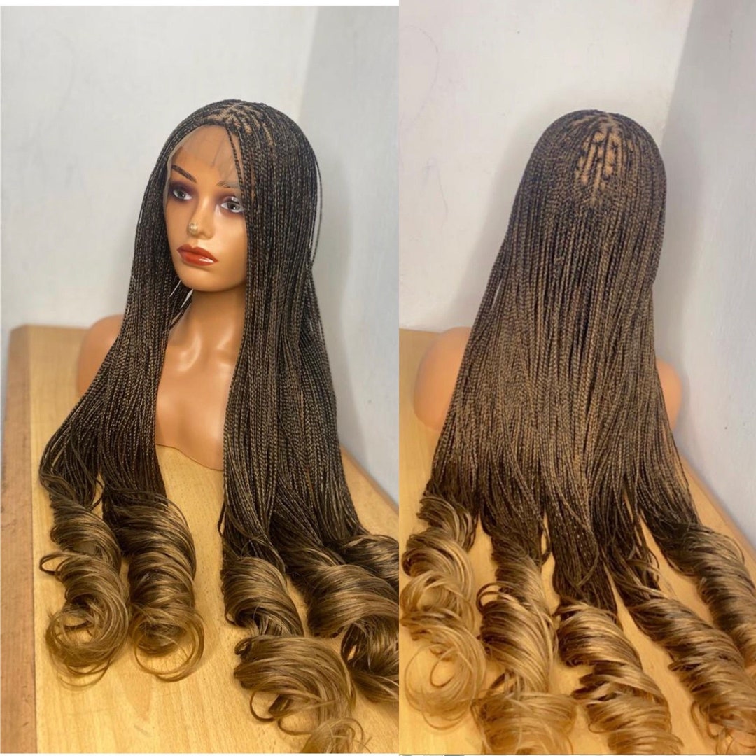 Braided French Curls Wig Colored - Etsy