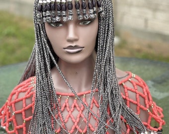 Gray Braided Cornrow Wig - Etsy