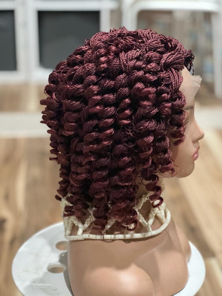 Braided Curly Twist Wig - Etsy