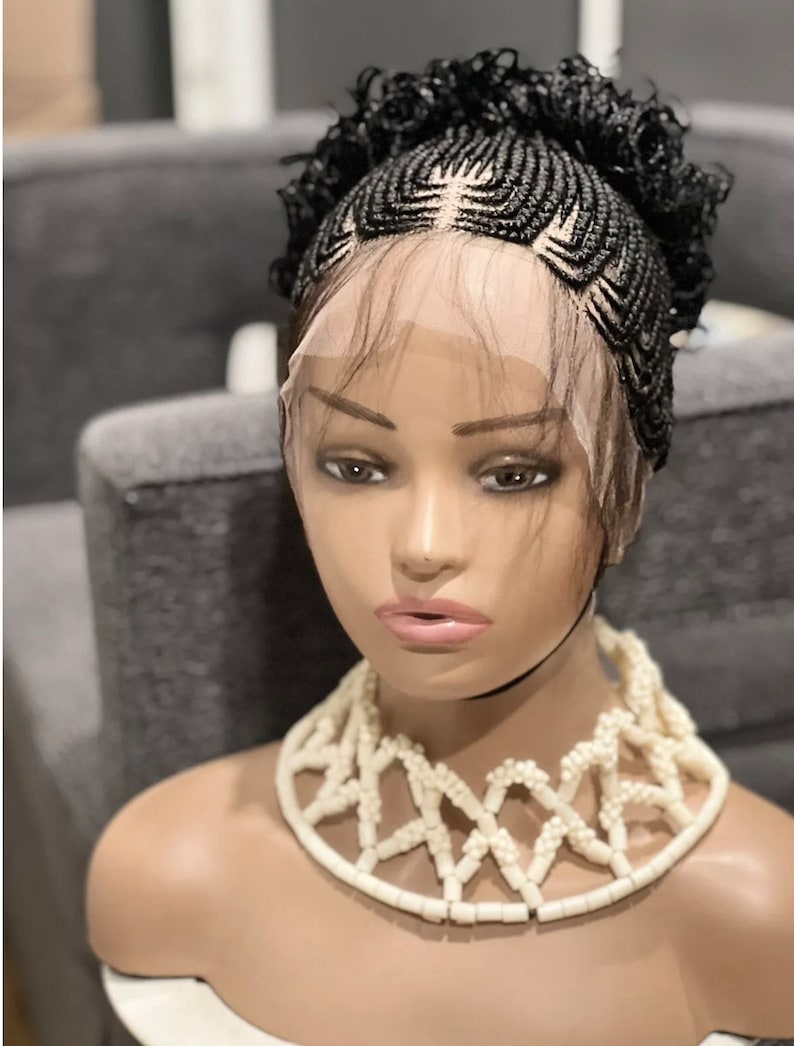 Bun Cornrow Braided Wig - Etsy