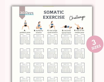 25 Day Somatic Yoga Exercise Challenge | Somatic Healing Coping Skills ...