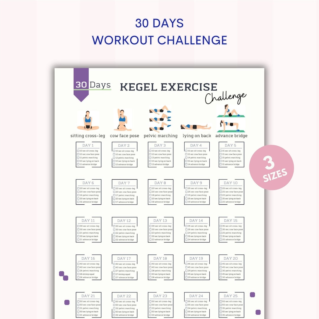 30 Day Women’s Kegel Exercise Challenge | Kegel Exercise Guide | Sexual ...