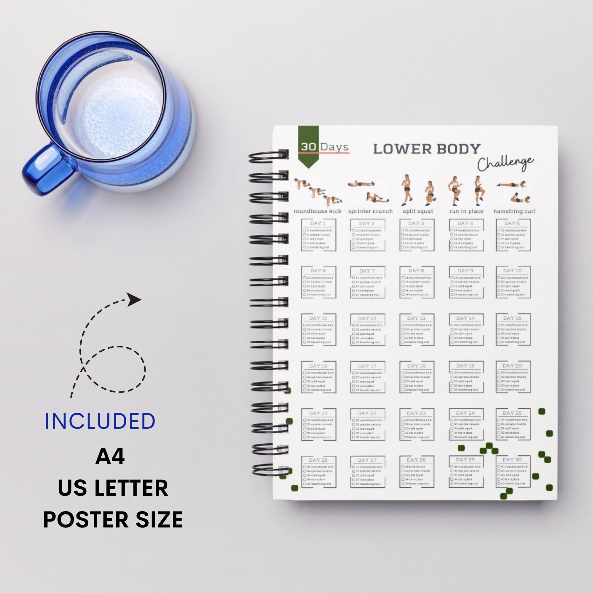 30 Day Lower Body Challenge | Lower Exercise |30 Day Challenge |abs ...