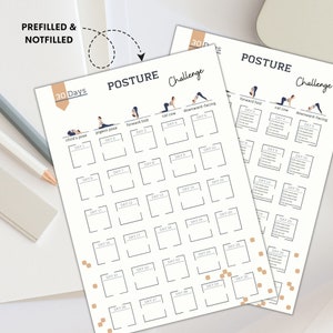30 Day Posture Challenge | Home Workout | Fitness Tracker | Back Beauty ...