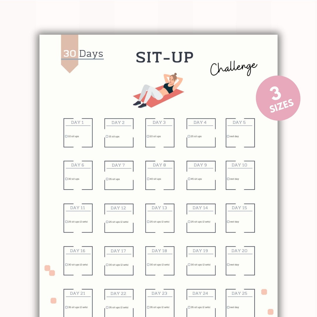 30 Day Sit-up Challenge | Core Workout | Sit-up Exercise | Full Body ...