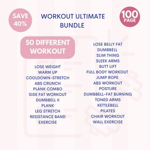 Ultimate Workout Bundle | Workout Workbook | 50 Product | 30 Day ...