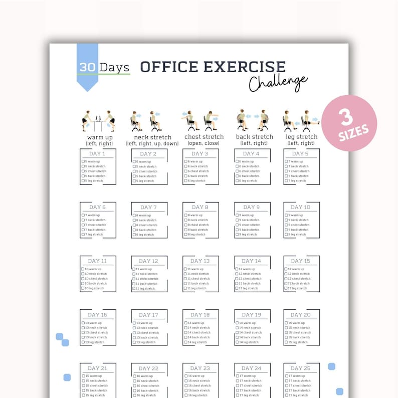 30 Day Office Exercise Challenge | Should Neck Exercise |desk Yoga ...