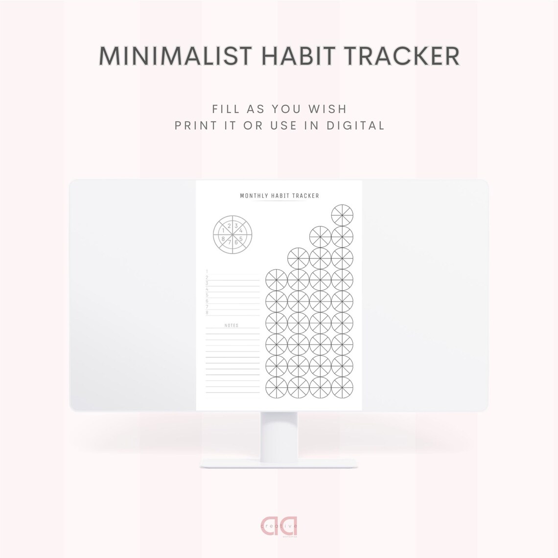 Monthly Habit Tracker | Undated Tracker | Routine Tracker | 30 Day ...