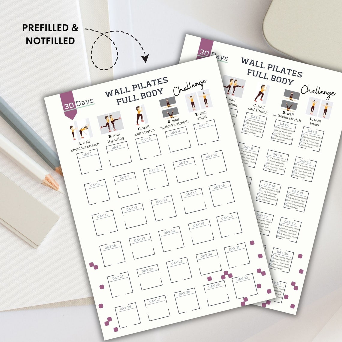 Wall Pilates Full Body | Women Workout at Home |30 Day Challenge |quick ...