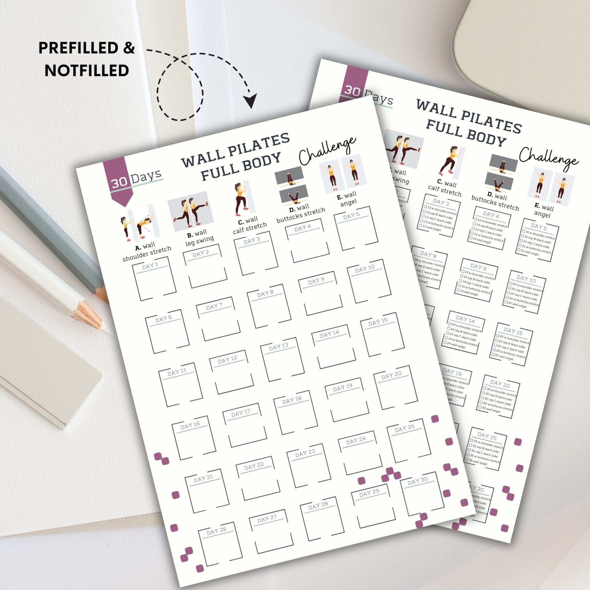 Wall Pilates Full Body | Women Workout at Home |30 Day Challenge |quick ...