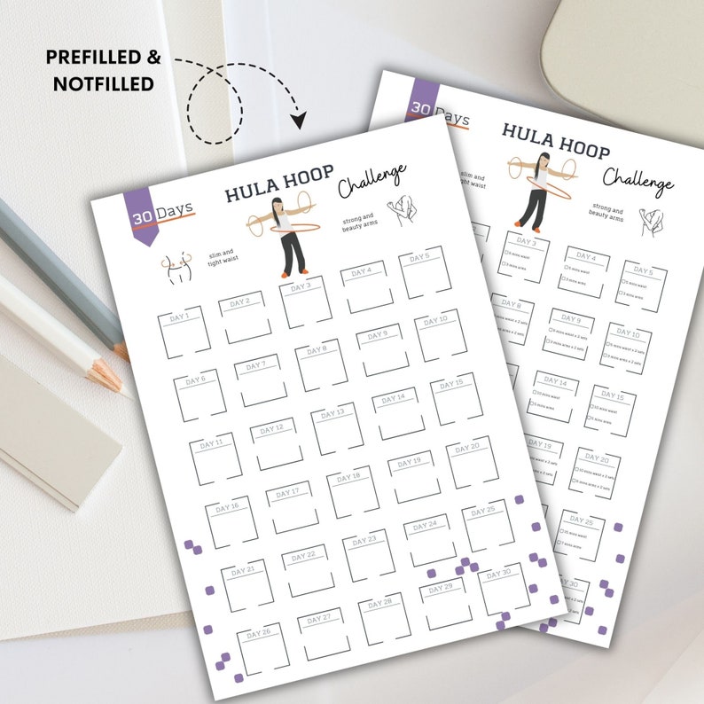 30 Day Hula Hoop Challenge Workout Digital Reshape Summer Body Waist ...