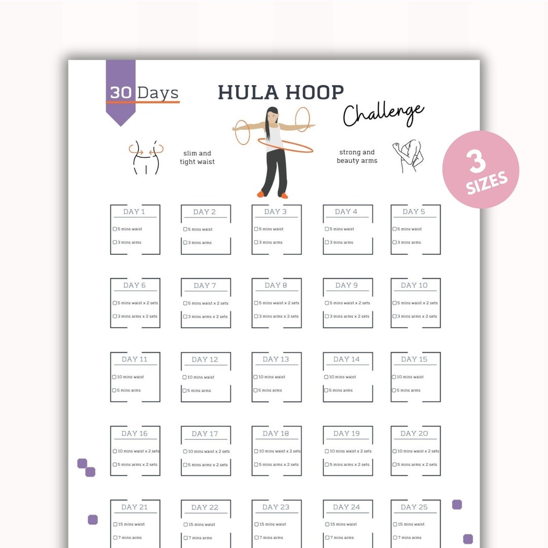 30 Day Hula Hoop Challenge | Workout Digital | Reshape Summer Body ...