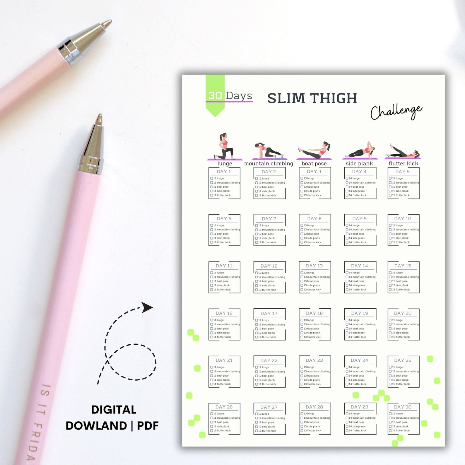 30 Day Slim Tigh Challenge | Home Workout | Women Fitness | Lose Belly ...