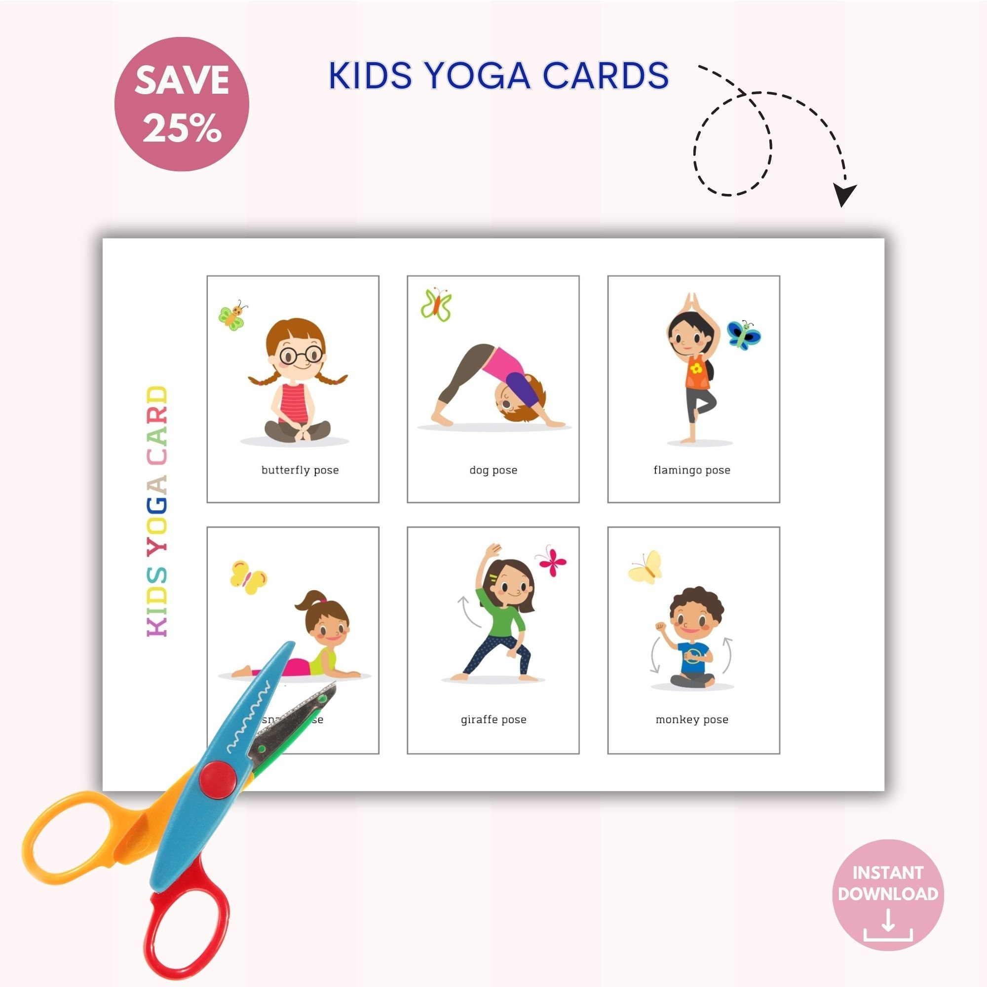 Kids Yoga Bundle 30 Day Kids Yoga Challenge Kids Yoga Stickers and ... Kids Yoga Bundle 30 Day Kids Yoga Challenge Kids Yoga Stickers and ...